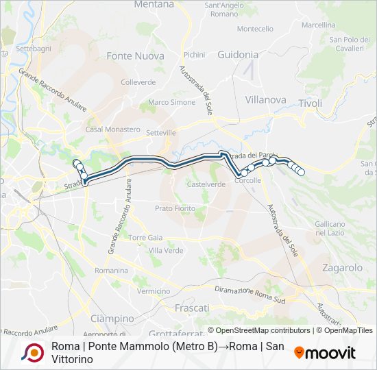 COTRAL Route: Schedules, Stops & Maps - Roma | Ponte Mammolo (Metro B ...