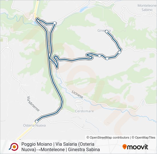 COTRAL Route: Schedules, Stops & Maps - Poggio Moiano | Via Salaria ...