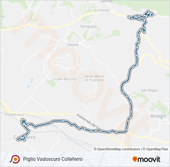 cotral Route: Schedules, Stops & Maps - Piglio | Convento San Lorenzo‎→ ...
