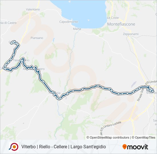 cotral Route: Schedules, Stops & Maps - Viterbo | Riello‎→Cellere ...