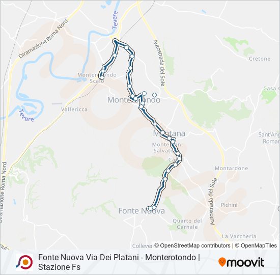cotral Route: Schedules, Stops & Maps - Fonte Nuova Via Dei Platani‎→ ...