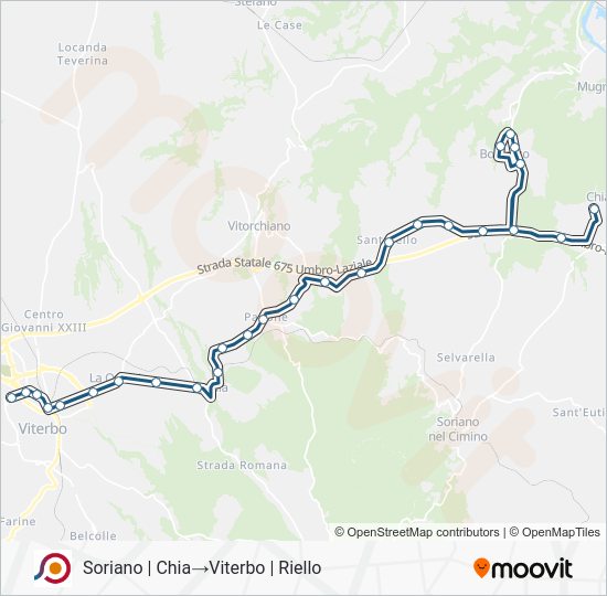 COTRAL Route: Schedules, Stops & Maps - Soriano | Chia‎→Viterbo ...