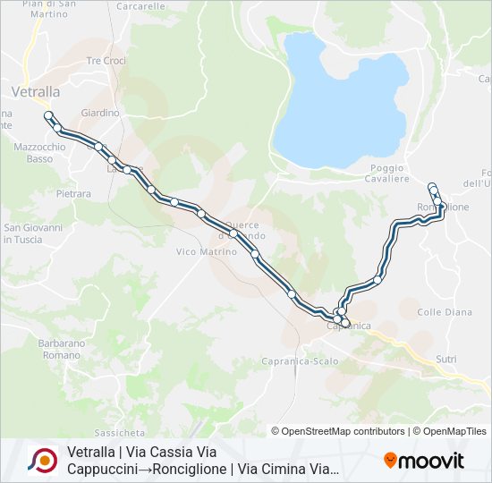 COTRAL Route: Schedules, Stops & Maps - Vetralla | Via Cassia Via ...