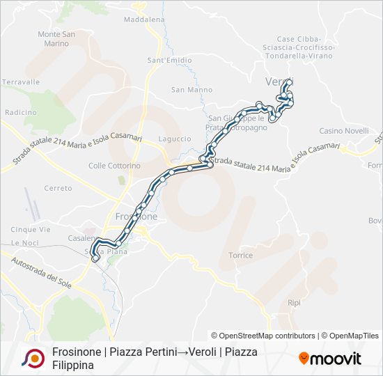 COTRAL Route: Schedules, Stops & Maps - Frosinone | Piazza Pertini‎→ ...