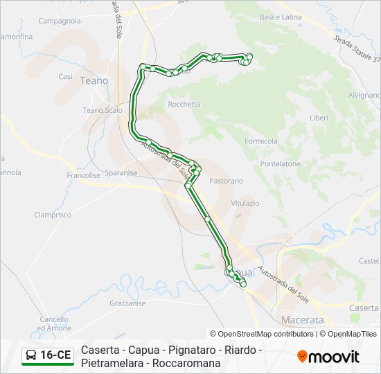 16ce Route: Schedules, Stops & Maps - Capua - Piazza D'Armi (Updated)