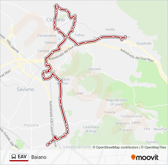EAV Route: Schedules, Stops & Maps - Baiano (Updated)