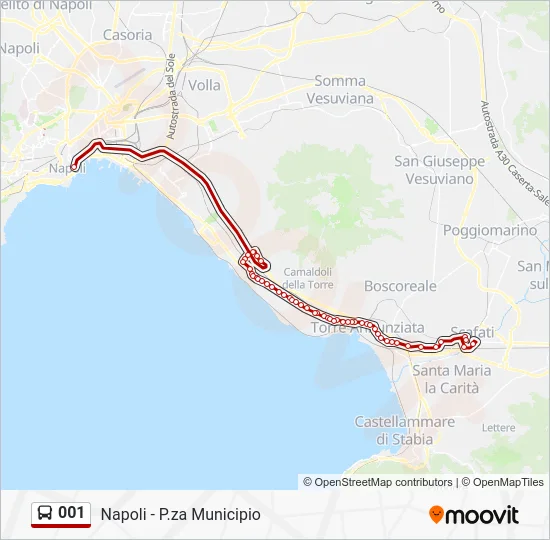 001 Route: Schedules, Stops & Maps - Napoli - P.za Municipio (Updated)