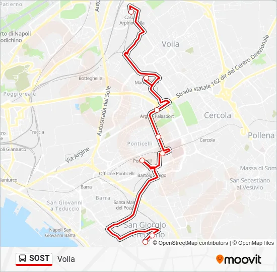 Linea SOST: orari, fermate e mappe - Volla (Aggiornato)