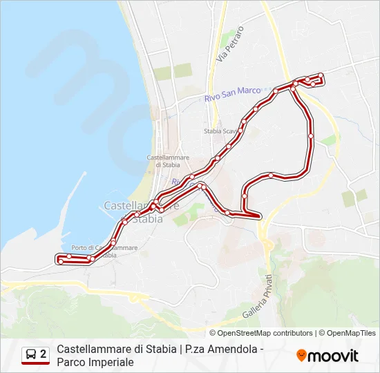Linea 2: orari, fermate e mappe - Piazza Amendola (Aggiornato)