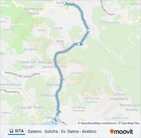 sita Route: Schedules, Stops & Maps - Salerno - Solofra - Sv. Serino ...