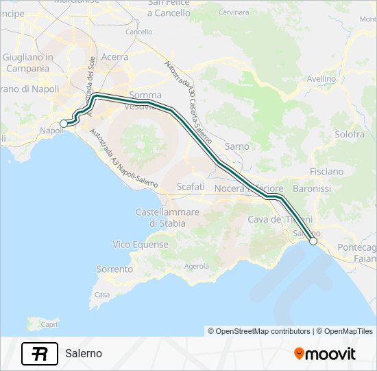 R Route: Schedules, Stops & Maps - Salerno (Updated)