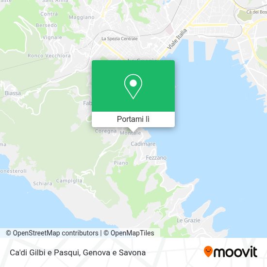 Come arrivare a Ca'di Gilbi e Pasqui a La Spezia con bus o treno?
