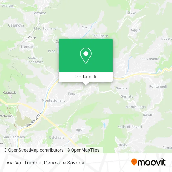 Come arrivare a Via Val Trebbia a Genova con bus, treno o metropolitana?