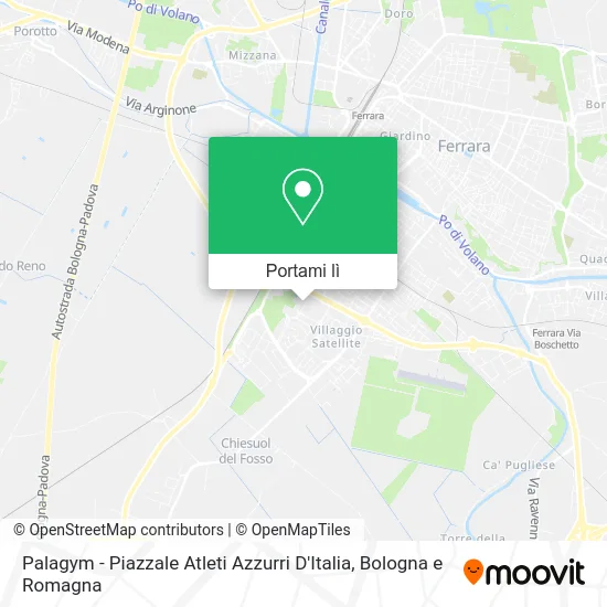 Come arrivare a Palagym - Piazzale Atleti Azzurri D'Italia a Ferrara ...