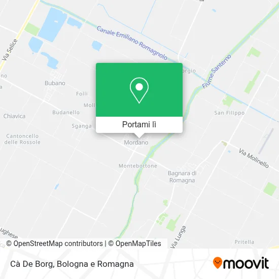 Come arrivare a Cà De Borg a Nuovo Circondario Imolese con bus o treno?