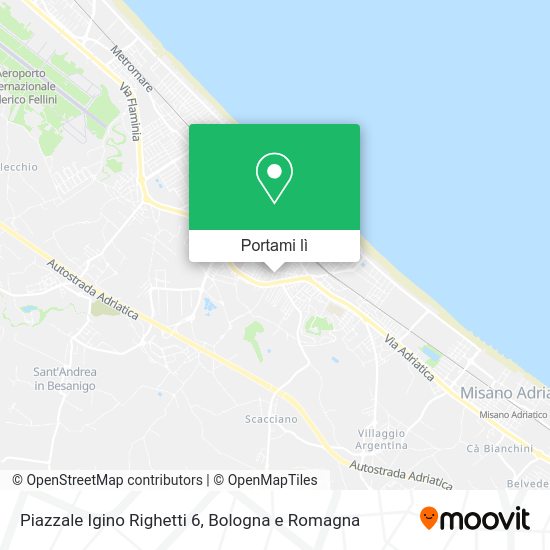 Come arrivare a Piazzale Igino Righetti 6 a Riccione con bus o treno?