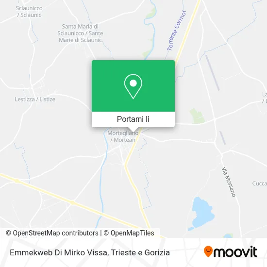 Come arrivare a Emmekweb Di Mirko Vissa a Mortegliano con bus o treno?