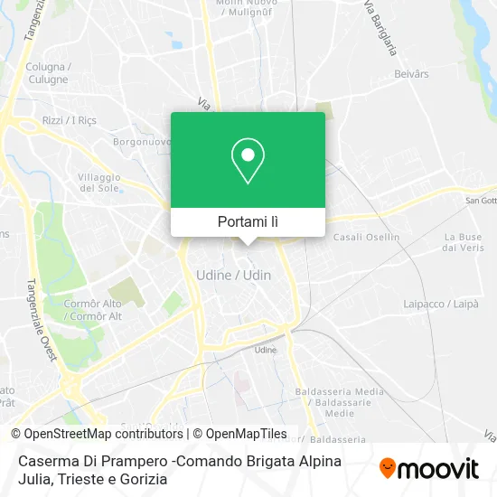 Come arrivare a Caserma Di Prampero -Comando Brigata Alpina Julia a ...