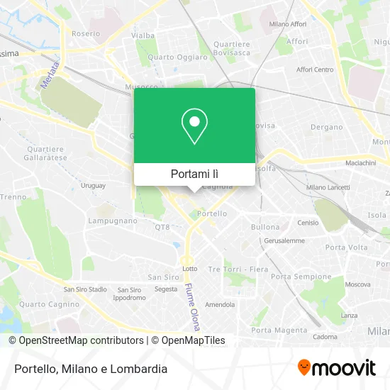 Come arrivare a Portello a Milano con bus, metro, tram o treno?