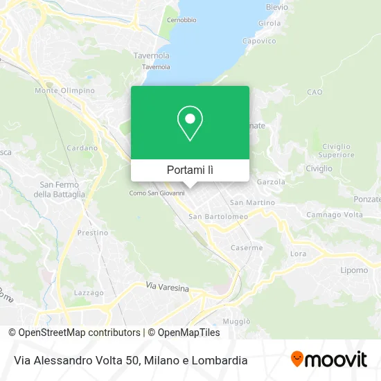 Come arrivare a Via Alessandro Volta 50 a Como con bus o treno?