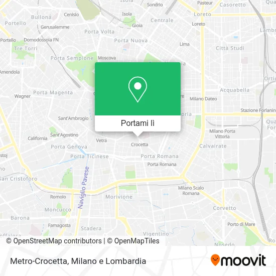 Come arrivare a Metro-Crocetta a Milano con metro, bus, tram o treno?