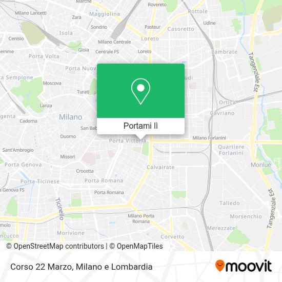Come arrivare a Corso 22 Marzo a Milano con bus, metro, tram o treno?