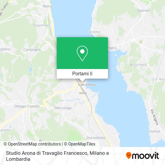 Come arrivare a Studio Arona di Travaglio Francesco con treno o bus?