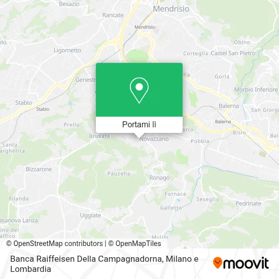 Come arrivare a Banca Raiffeisen Della Campagnadorna a Novazzano con ...