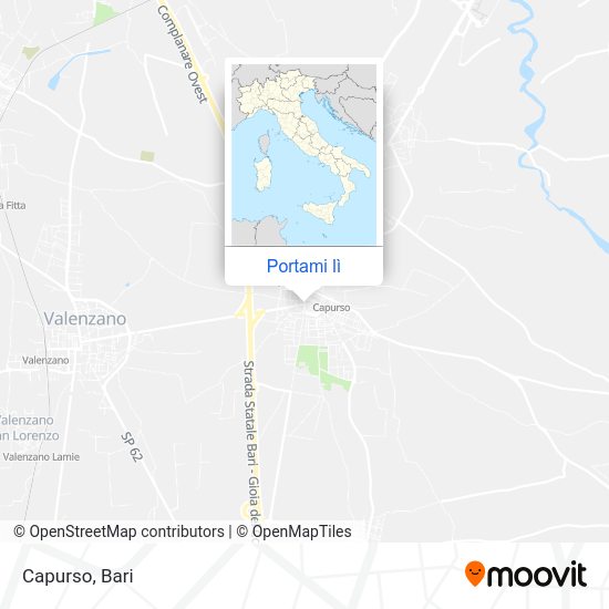 Come arrivare a Capurso con bus o treno?