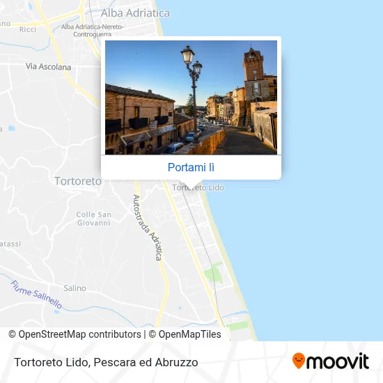 Come arrivare a Tortoreto Lido con treno o bus?