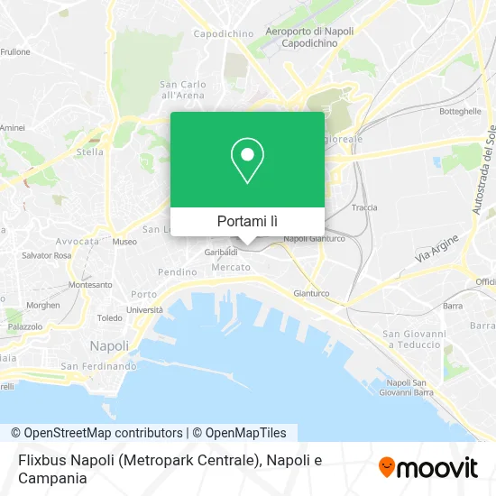 Come arrivare a Flixbus Napoli (Metropark Centrale) con treno, bus o metro?