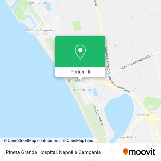 Come arrivare a Pineta Grande Hospital a Castel Volturno con bus?