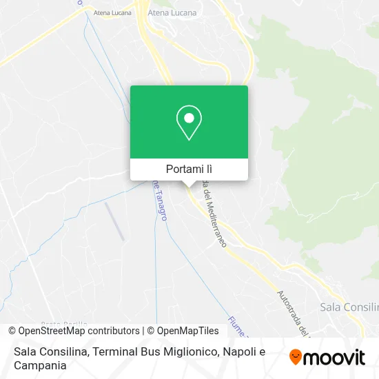 Come arrivare a Sala Consilina, Terminal Bus Miglionico con bus o treno?