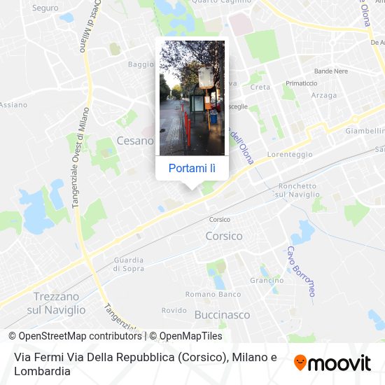 Fermata Via Fermi Via Della Repubblica (Corsico) - Percorsi, orari e ...