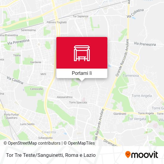 Come arrivare a Tor Tre Teste/Sanguinetti a Roma con bus, metro, treno ...
