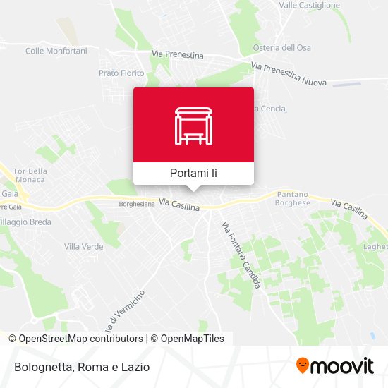 Come arrivare a Bolognetta a Roma con bus o metro?