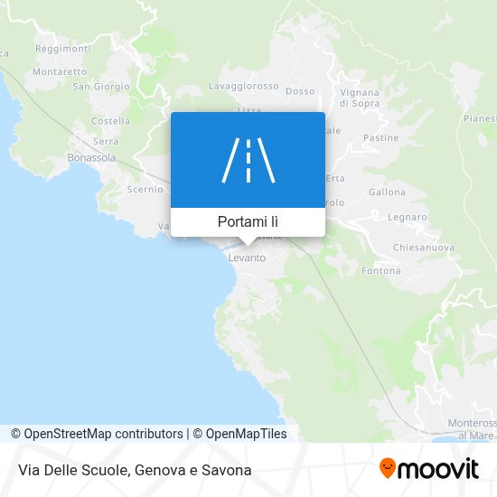Come arrivare a Via Delle Scuole, Levanto in treno o bus?