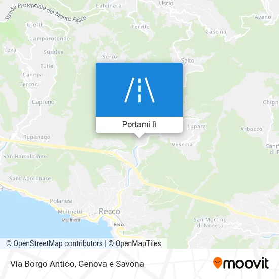 Come arrivare a Via Borgo Antico, Avegno in bus o treno?