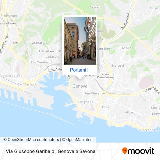 Come arrivare a Via Giuseppe Garibaldi, Genova in bus o treno?