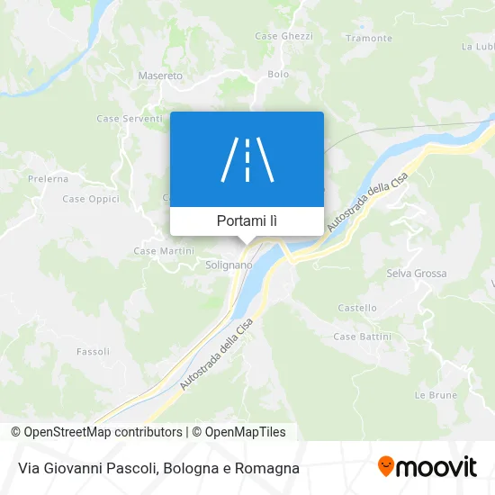 Come arrivare a Via Giovanni Pascoli, Solignano in bus o treno?
