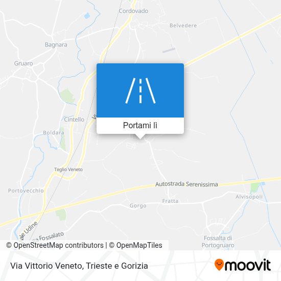 Come arrivare a Via Vittorio Veneto, Teglio Veneto in treno o bus?