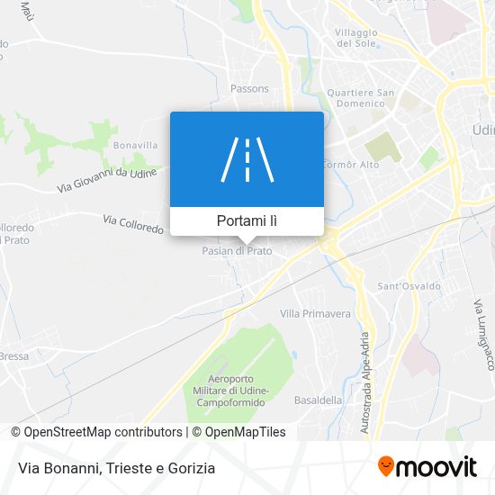 Come arrivare a Via Bonanni, Pasian Di Prato in bus?