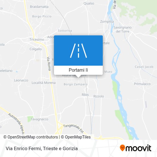 Come arrivare a Via Enrico Fermi, Reana Del Rojale in bus?