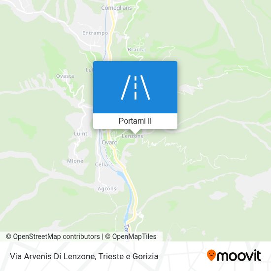 Come arrivare a Via Arvenis Di Lenzone, Ovaro in bus?