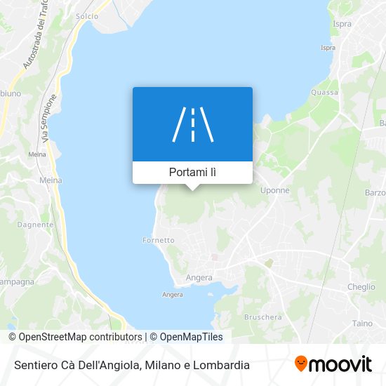 Come arrivare a Sentiero Cà Dell'Angiola, Angera in bus o treno?