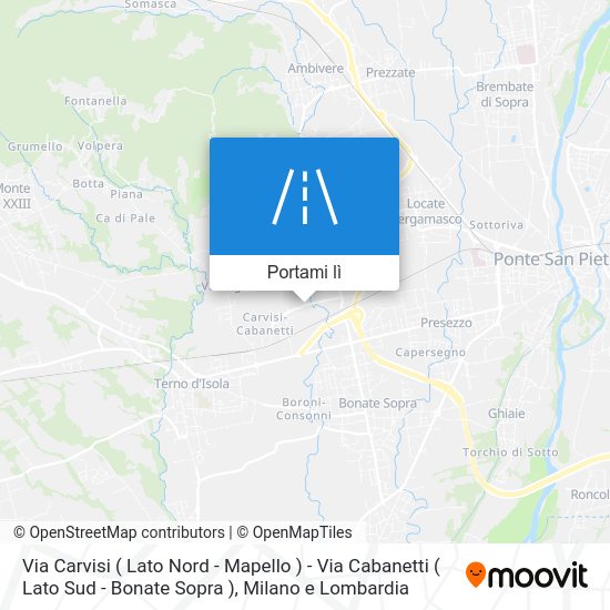 Trova i migliori percorsi per Via Carvisi ( Lato Nord - Mapello ) - Via ...