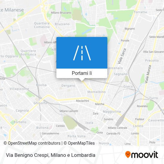 Come arrivare a Via Benigno Crespi, Milano in bus, metro, tram o treno?