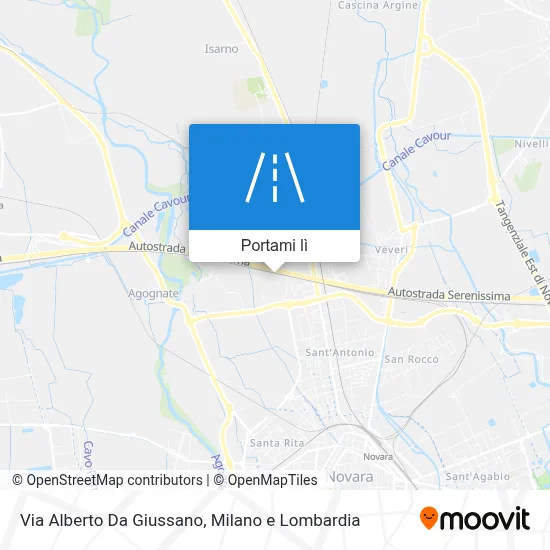 Come arrivare a Via Alberto Da Giussano, Novara in bus o treno?