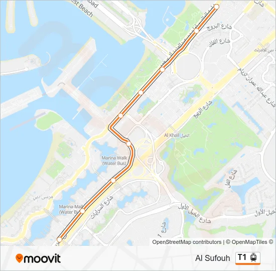 T1 Route: Schedules, Stops & Maps - Al Sufouh (Updated)