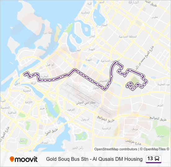 13 Route: Schedules, Stops & Maps - Muhaisnah 2 (Updated)